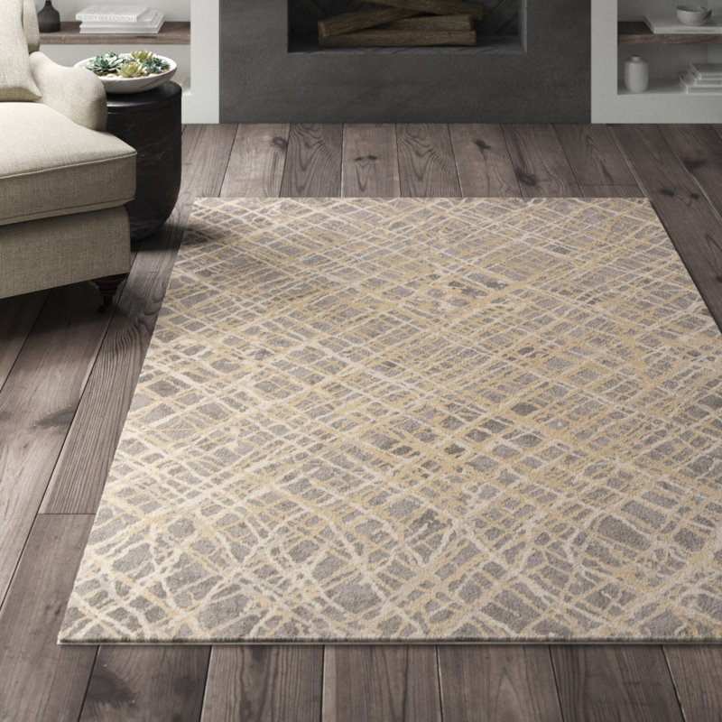 Greyleigh™ Bridgeton Abstract Charcoal/Taupe Area Rug & Reviews | Wayfair