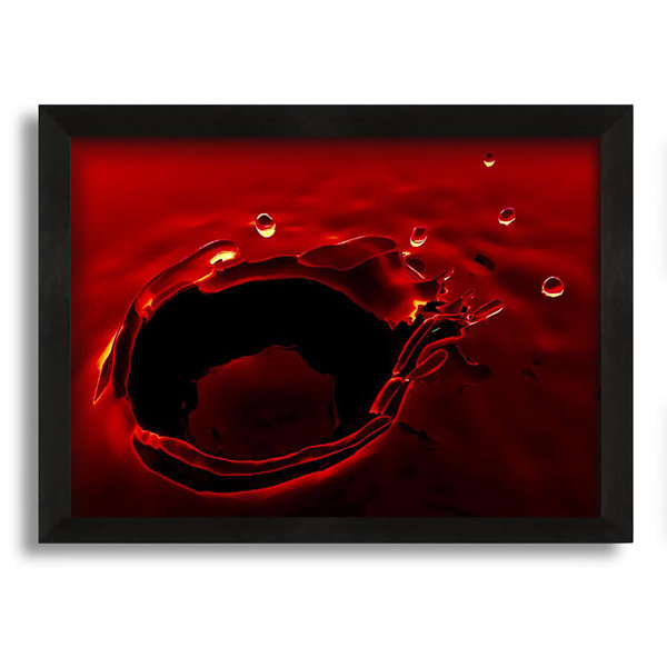 Ivy Bronx Red Water Splash Framed Print | Wayfair.co.uk