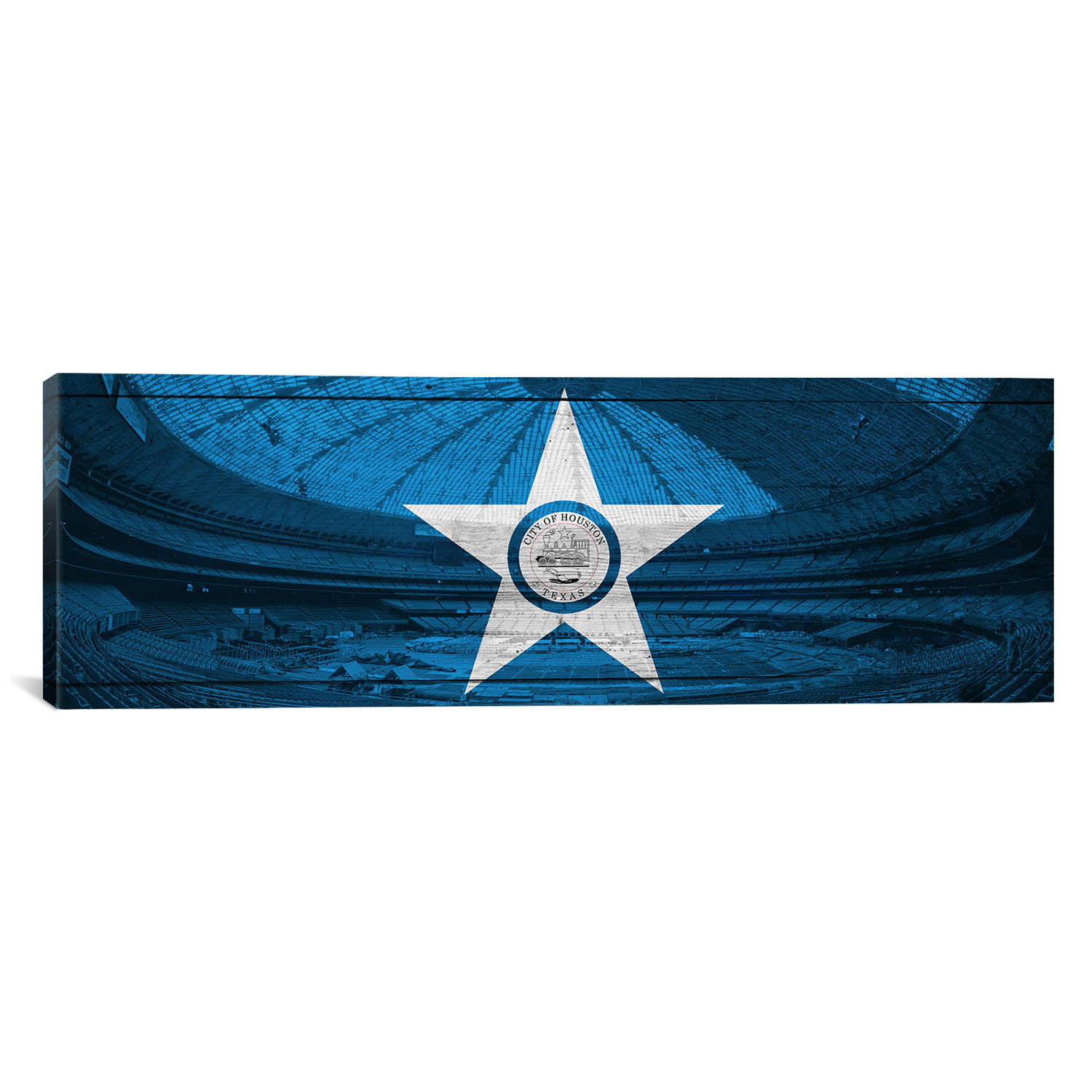 Vault W Artwork Houston Flag Astrodome Panormaic By Edgar Degas Panoramic Graphic Art On