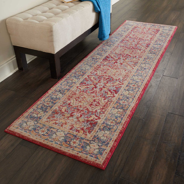 Bungalow Rose Oglethorpe Blue/Red Rug & Reviews | Wayfair