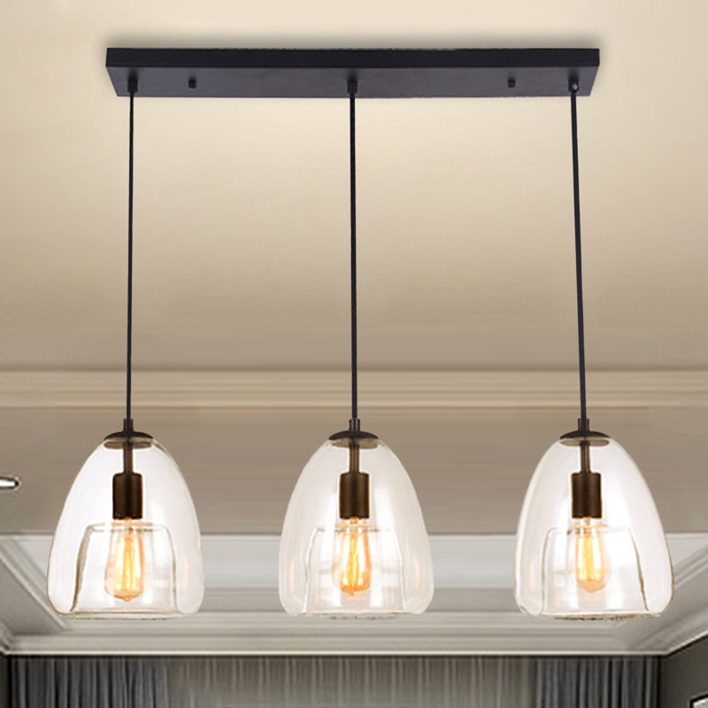 Gracie Oaks Landin 3 - Light Kitchen Island Linear Pendant & Reviews ...