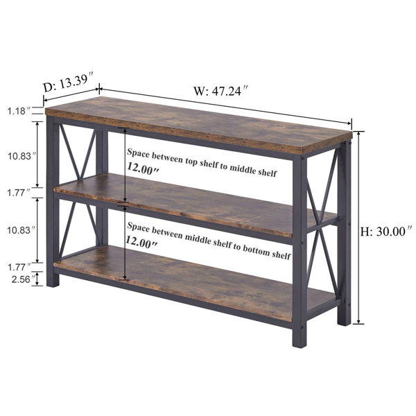 Gracie Oaks Aust 47.24'' Console Table & Reviews | Wayfair