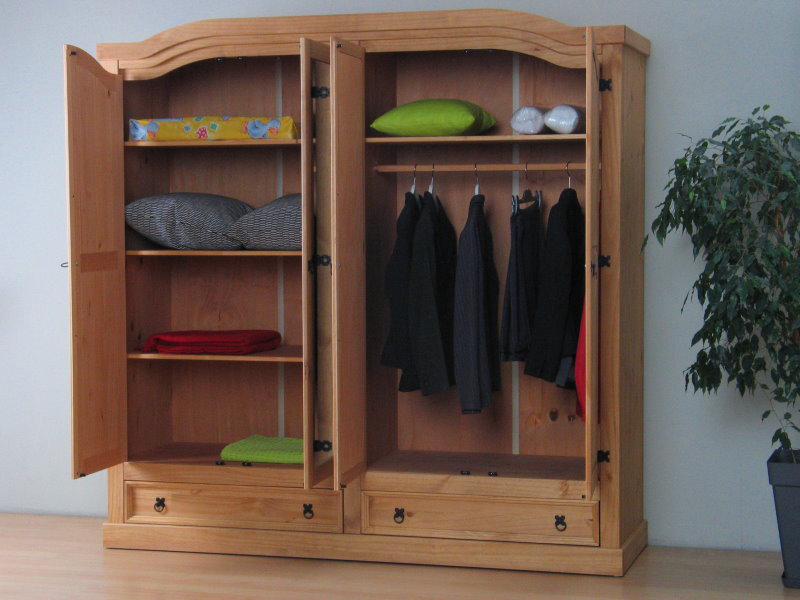 Union Rustic Esme 4 Door Solid Wood Wardrobe & Reviews | Wayfair.co.uk