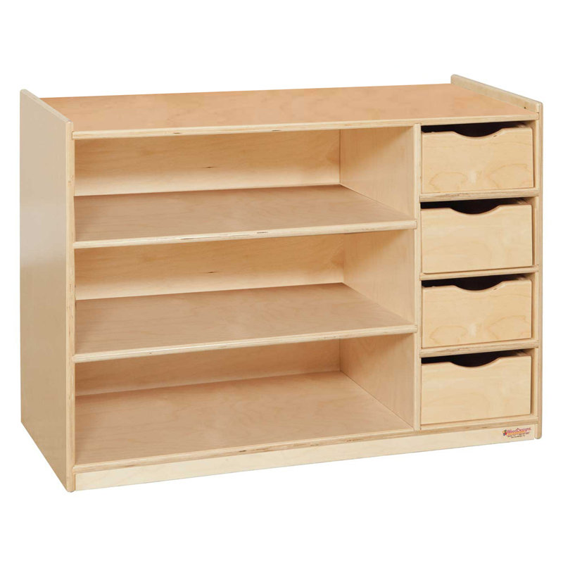 Wood Designs 3 Compartment Shelving Unit & Reviews | Wayfair