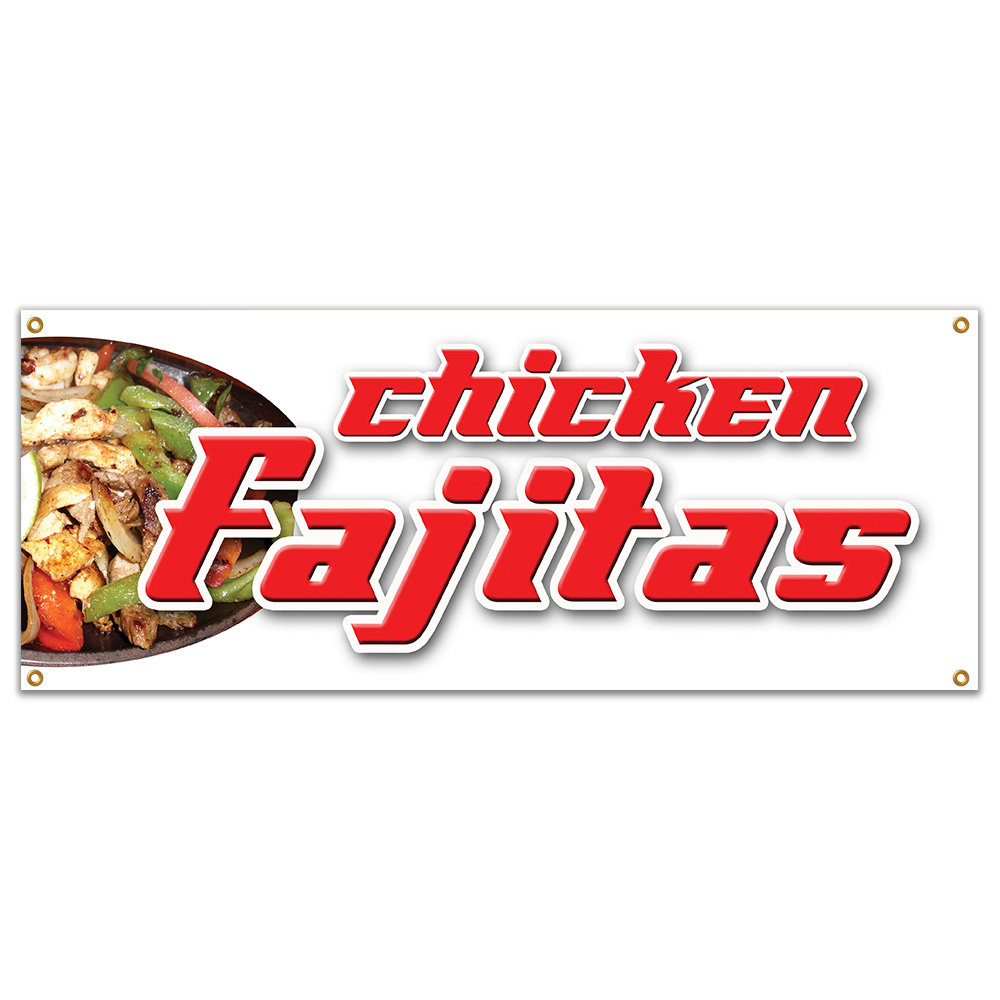 SignMission Chicken Fajitas Banner Sign | Wayfair