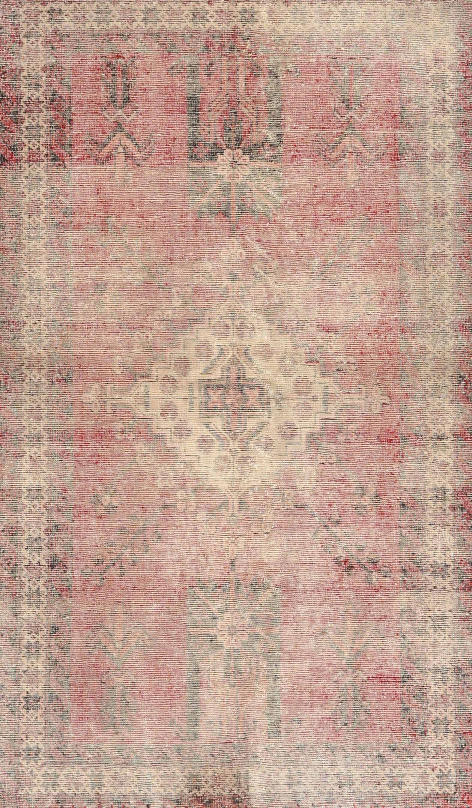 Bungalow Rose Babe Oriental Area Rug in Pink/Beige/Green | Wayfair