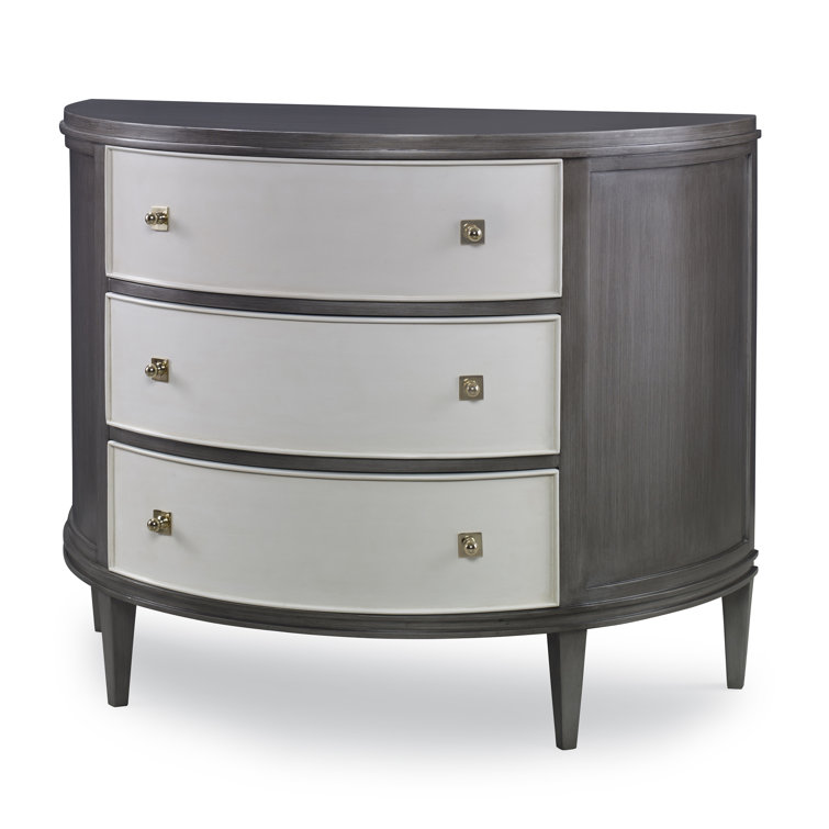Ambella Home Collection Orion 34'' Tall 3 - Drawer Half Circle Accent ...