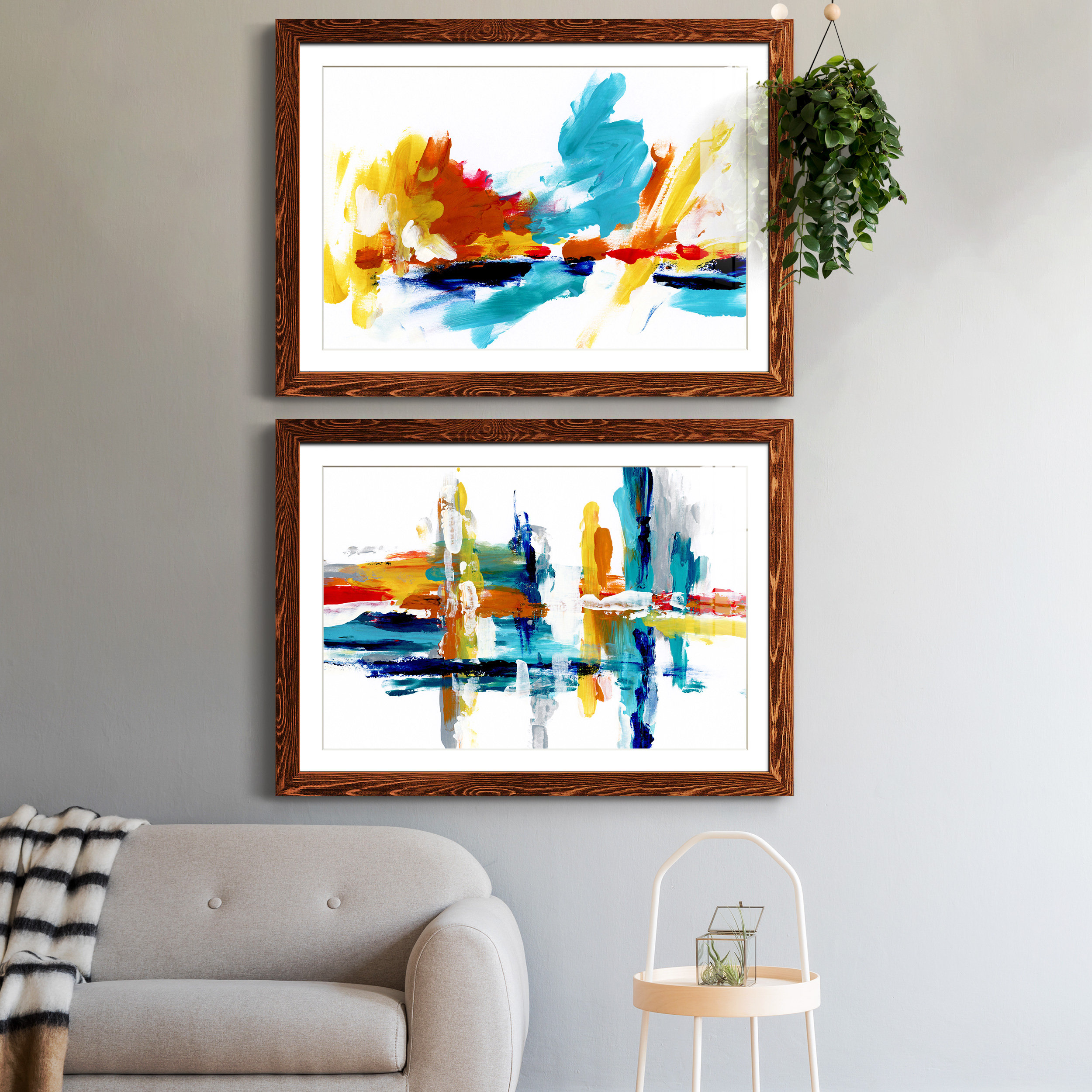 Ivy Bronx Captive Color II - 2 Piece Picture Frame Painting | Wayfair