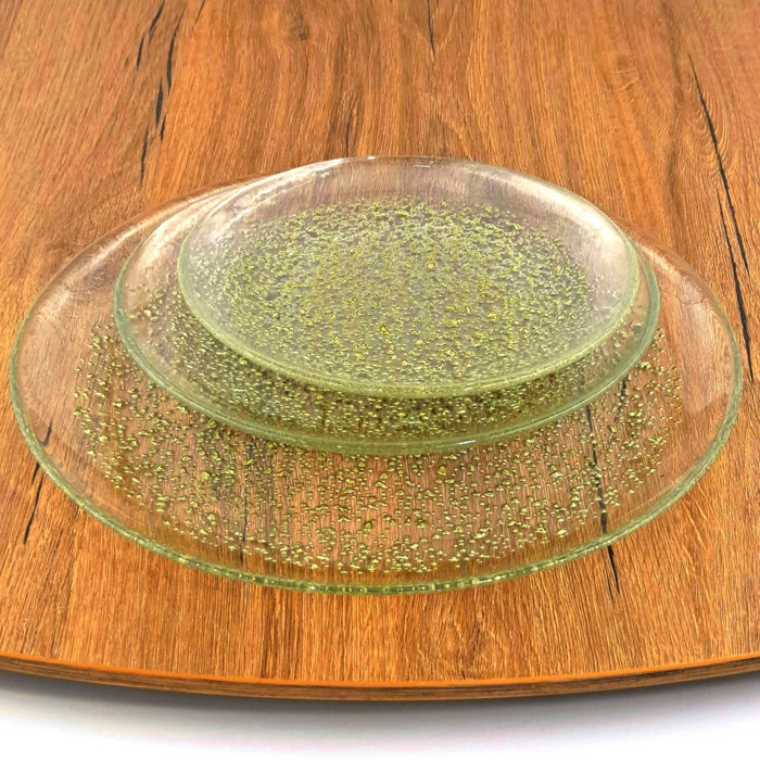 Red Pomegranate Handmade Glass Dinnerware Set - Service for 4 | Wayfair