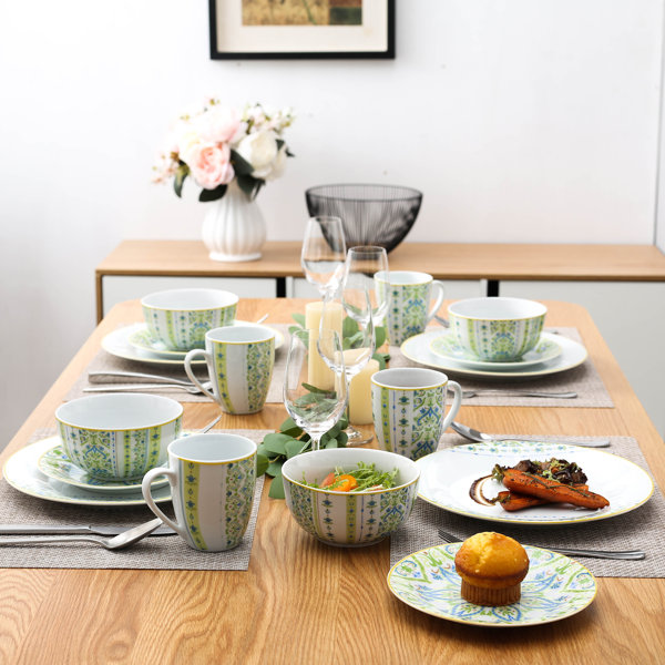 Blue Elephant Porcelain China Dinnerware - Set of 16 | Wayfair.co.uk