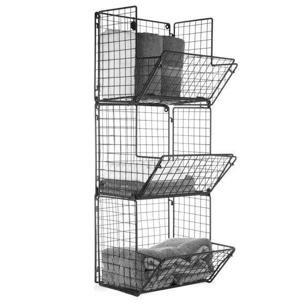 Gracie Oaks Botalla Wall Storage Organizer with Wall Baskets & Reviews ...
