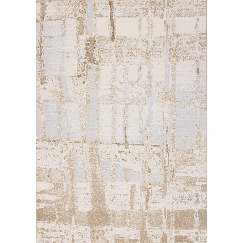 17 Stories Lilith Abstract Cream Area Rug & Reviews | Wayfair