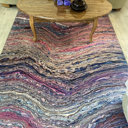 East Urban Home Abstract Machine Woven Area Rug in Purple/Blue | Wayfair