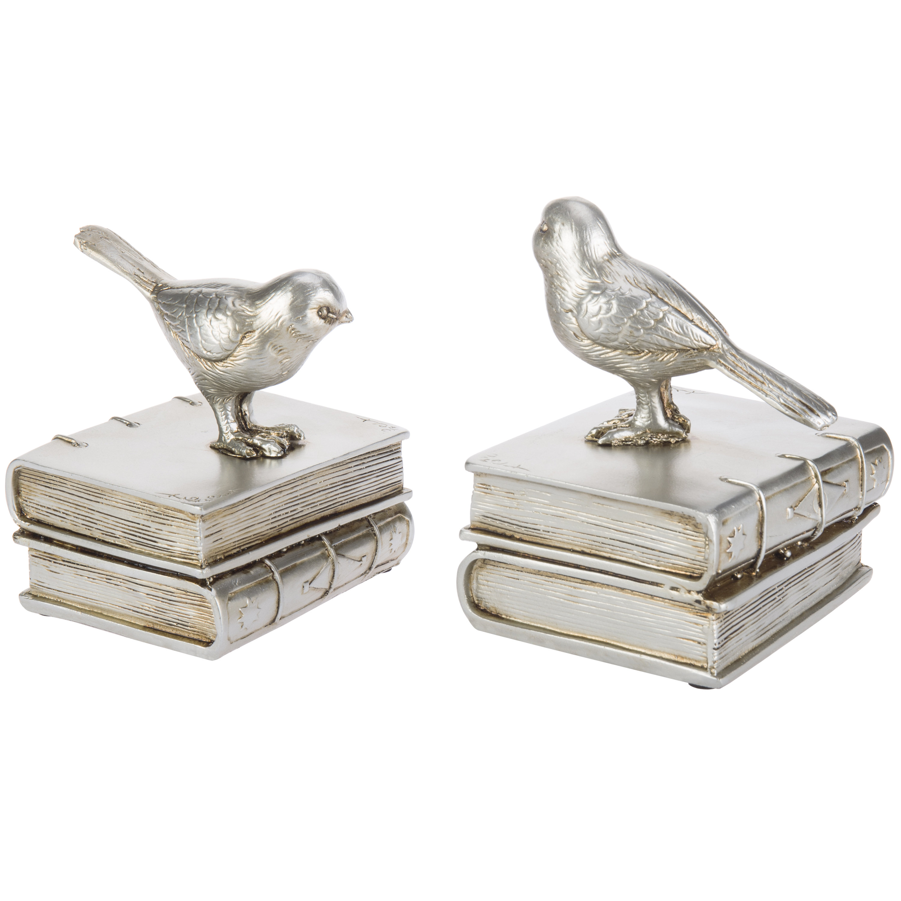 Red Barrel Studio® Birds & Books Resin Bookends & Reviews | Wayfair