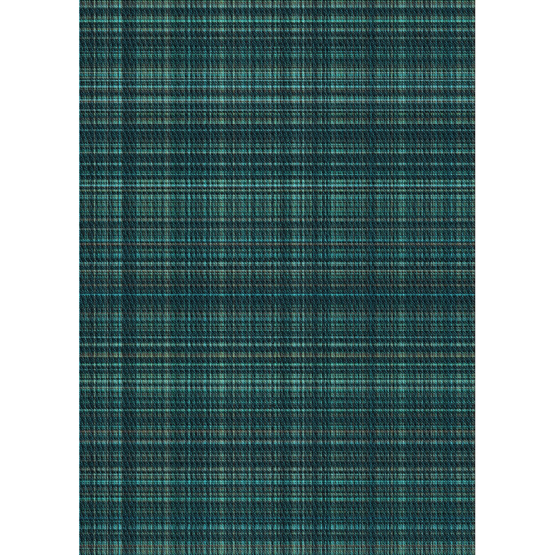 East Urban Home Plaid Wool Light Blue Area Rug | Wayfair