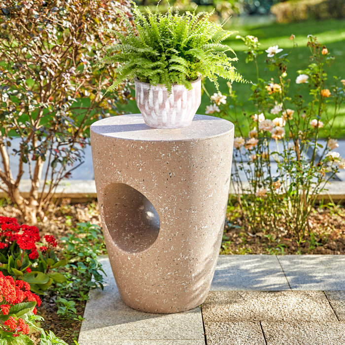 Latitude Run® Janig 18'' Tall Faux Concrete Garden Stool & Reviews ...