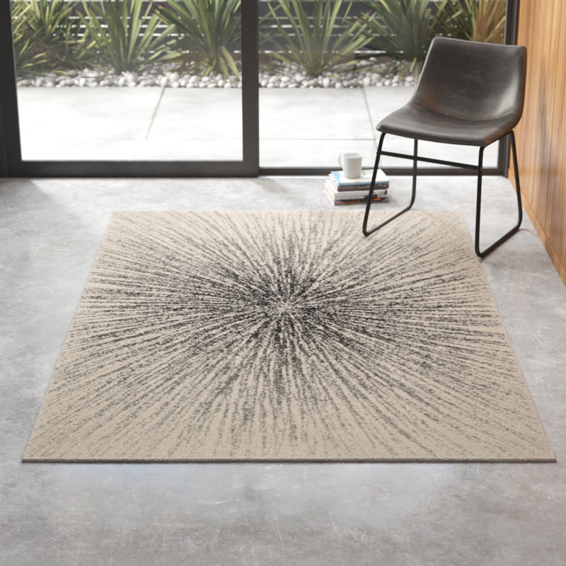 Milly Abstract Black/Ivory Area Rug & Reviews | AllModern