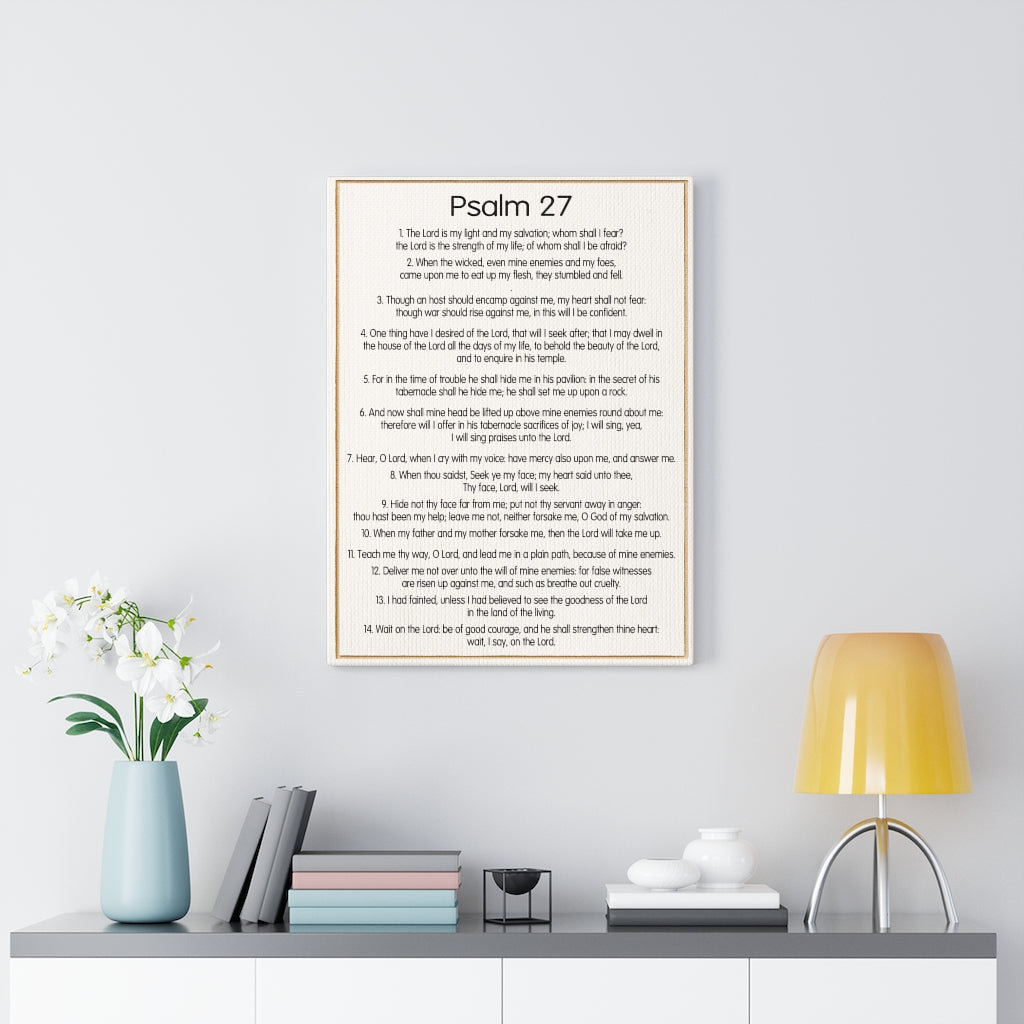 Trinx Fearless Trust In God Psalm 27 Christian Wall Art Bible Verse ...