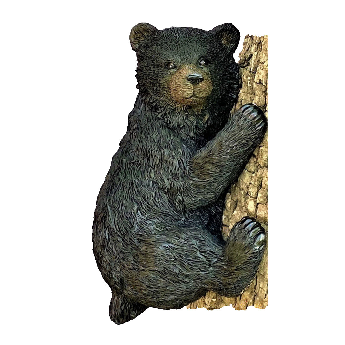 Loon Peak® Elizabethville Black Bear Tree Hugger Garden Statue | Wayfair