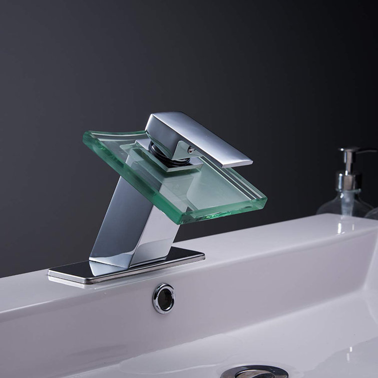 VIBRANTBATH Waterfall Glass Single Hole Bathroom Faucet & Reviews | Wayfair