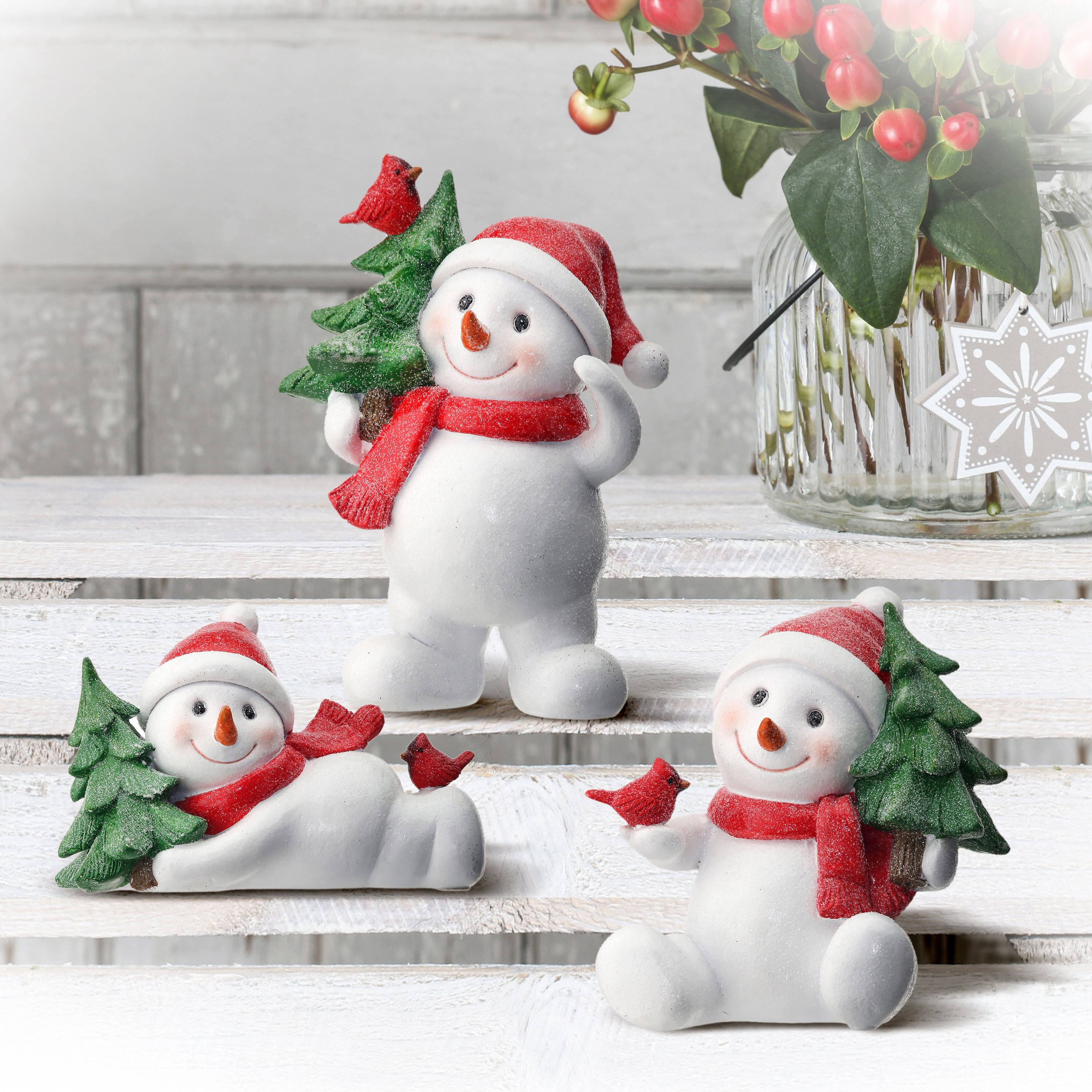Regency International 3 Piece Playful Snowman Set | Wayfair