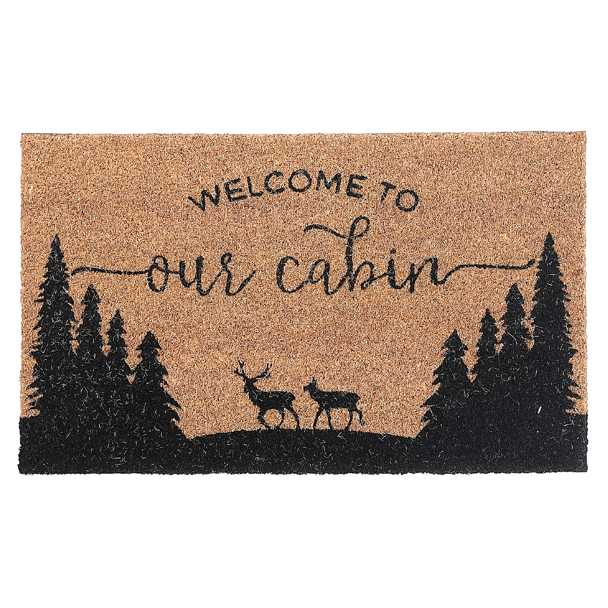 iHcasadécor Coir (Welcome to our cabin) 30" x 18" Non-Slip Indoor ...