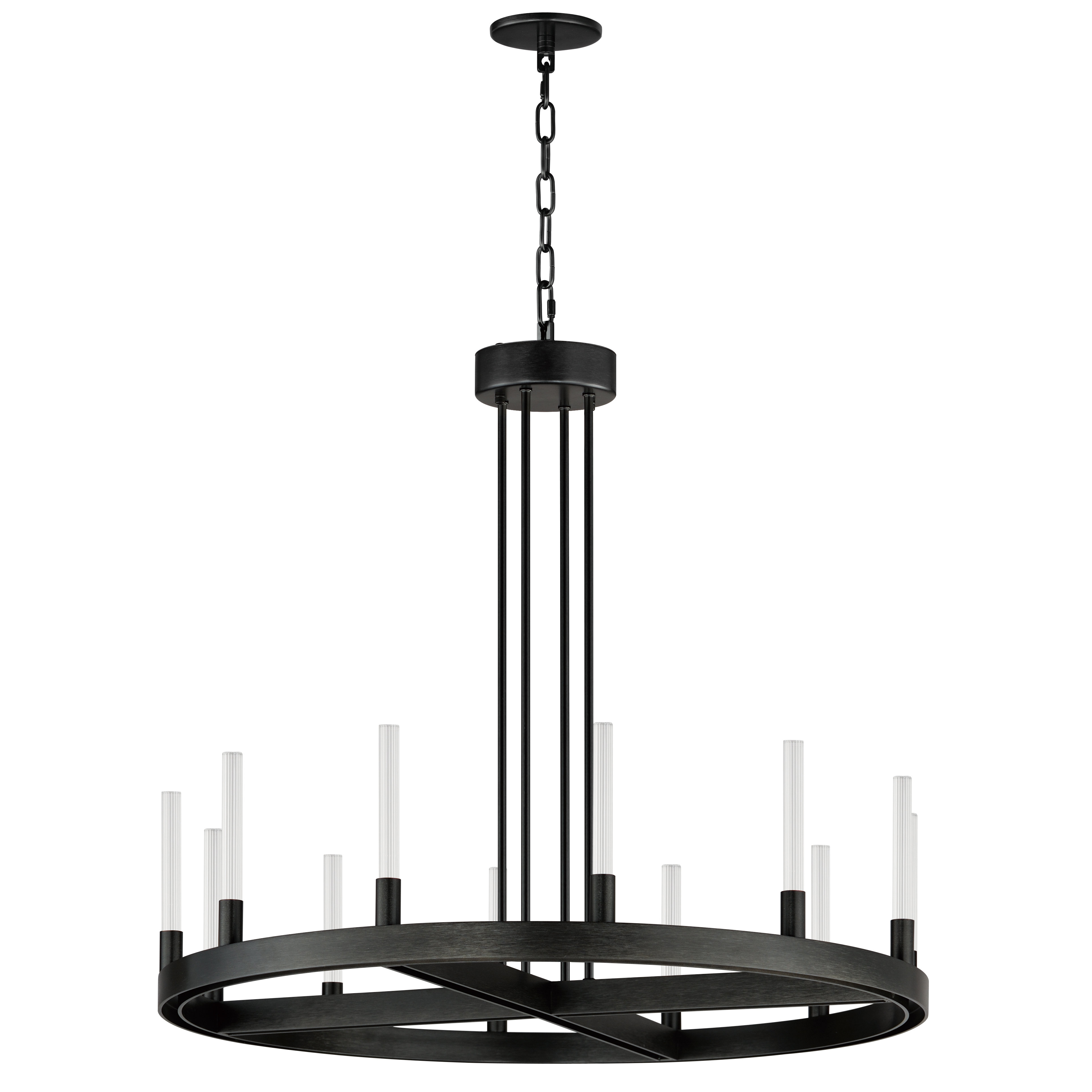 Latitude Run® 12 - Light Dimmable LED Wagon Wheel Chandelier | Wayfair