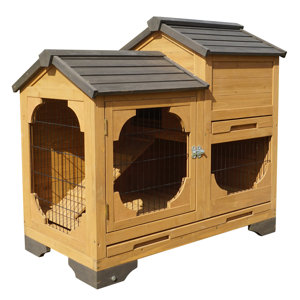 Tucker Murphy Pet™ O'connor Weather Resistant Rabbit Hutch with Ramp ...