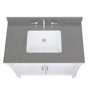 Avanity 37 In. Lotte Radianz Everest White Quartz Top With Rectangular ...