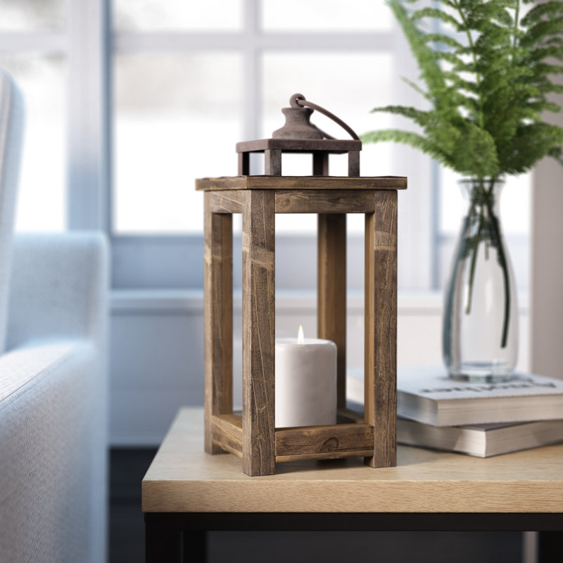 Laurel Foundry Modern Farmhouse Wood Tabletop Lantern & Reviews | Wayfair
