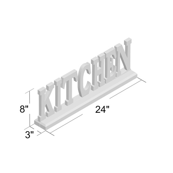 Three Posts™ Kitchen Sign Letter Block & Reviews | Wayfair