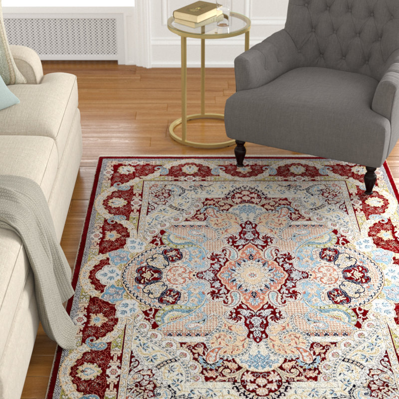 Astoria Grand Eleanor Oriental Burgundy/Tan Area Rug & Reviews | Wayfair