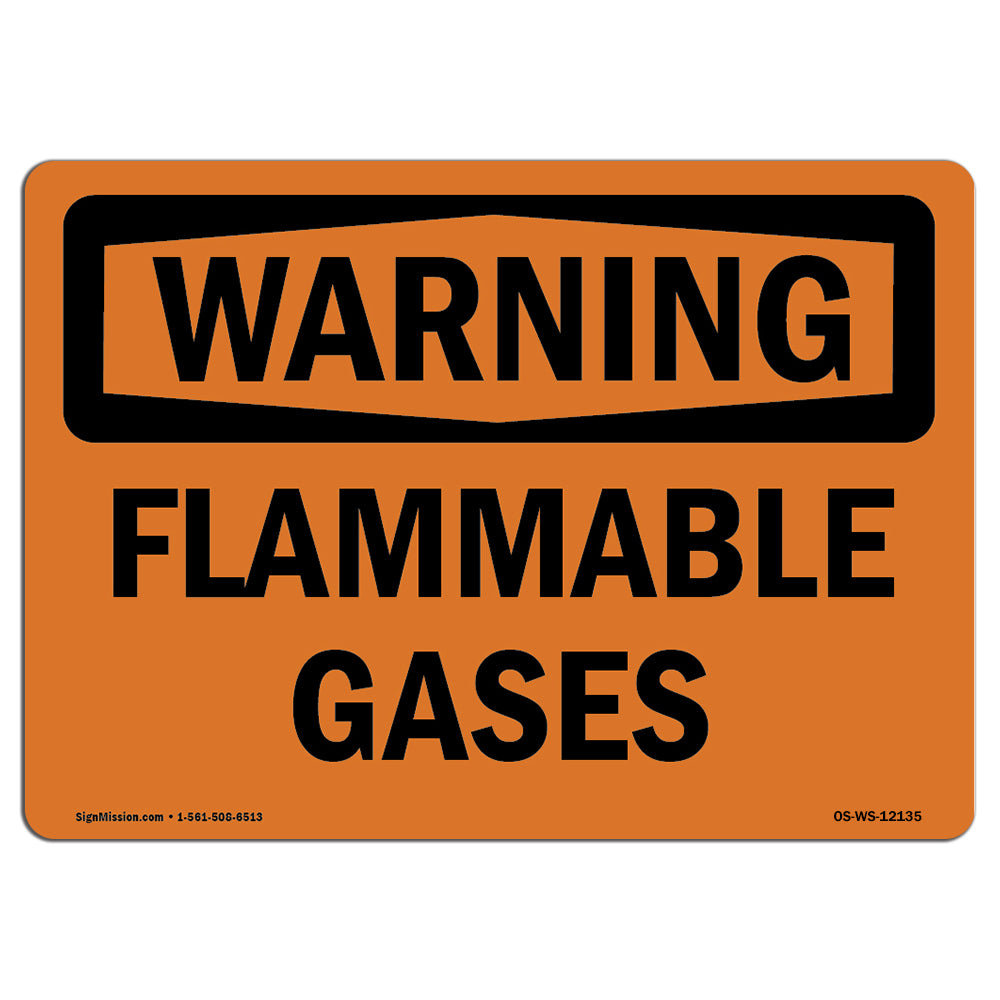 SignMission Osha Warning Sign - Flammable Gases | Wayfair