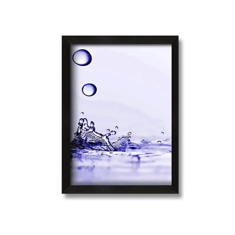 Highland Dunes Purple Water Droplet Splash - Picture Frame Graphic Art ...