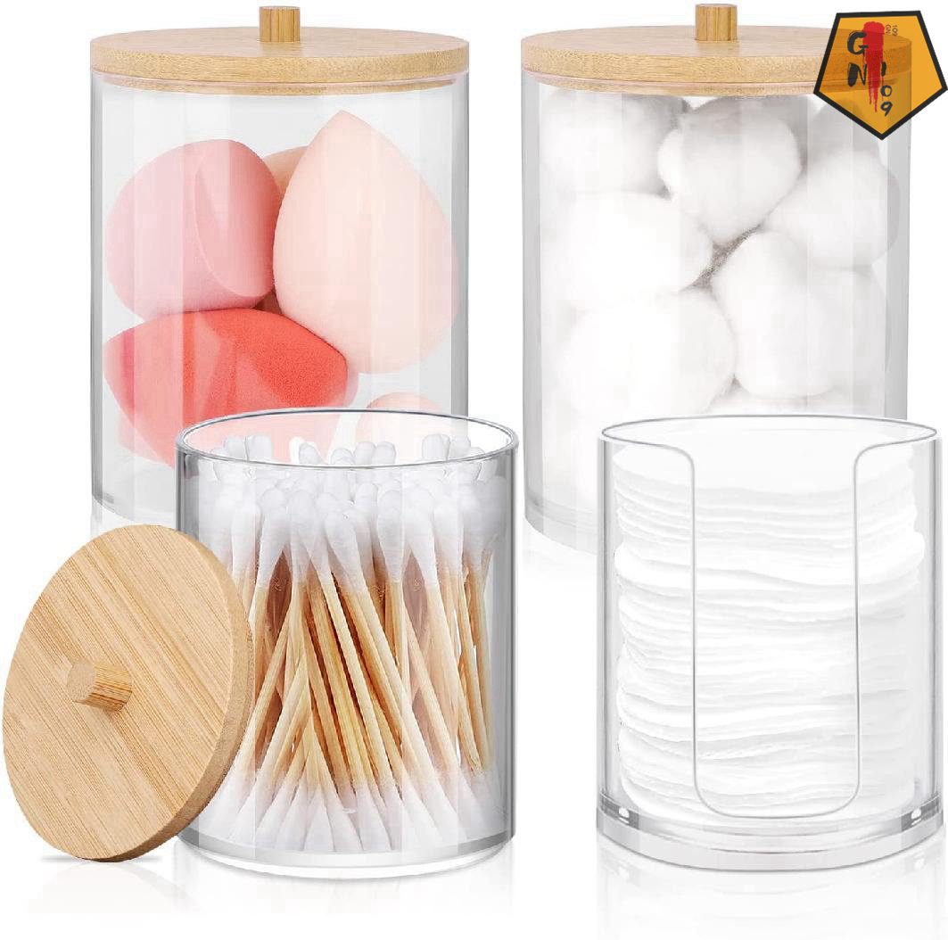 Brayden Studio® Areecia Acrylic 2 Piece Bathroom Storage Jar Set | Wayfair
