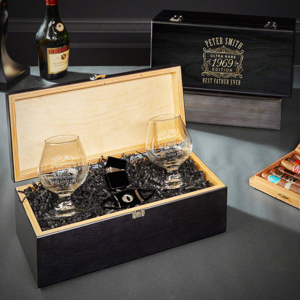 Home Wet Bar Ultra Rare Edition Custom Cognac Gift Set - Ebony Box ...
