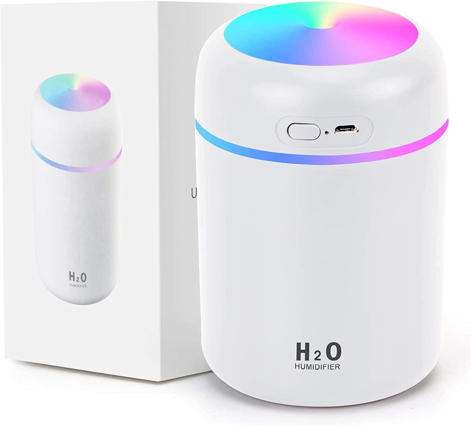 SALTNLIGHT Colorful Cool Mini Humidifier, USB Personal Desktop ...