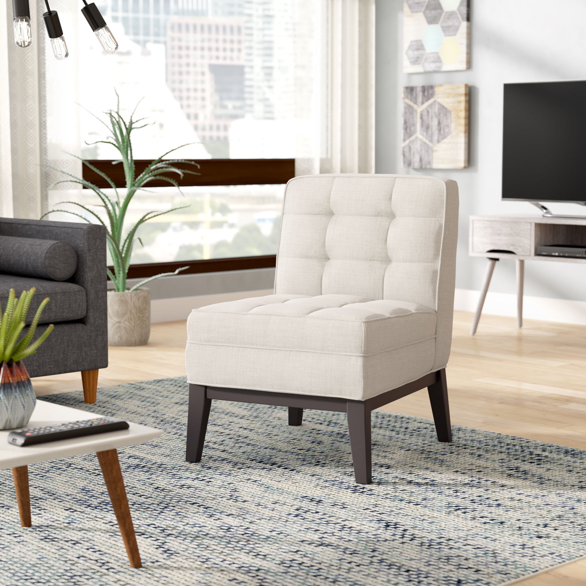 Brayden Studio® Upholstered Slipper Chair & Reviews | Wayfair