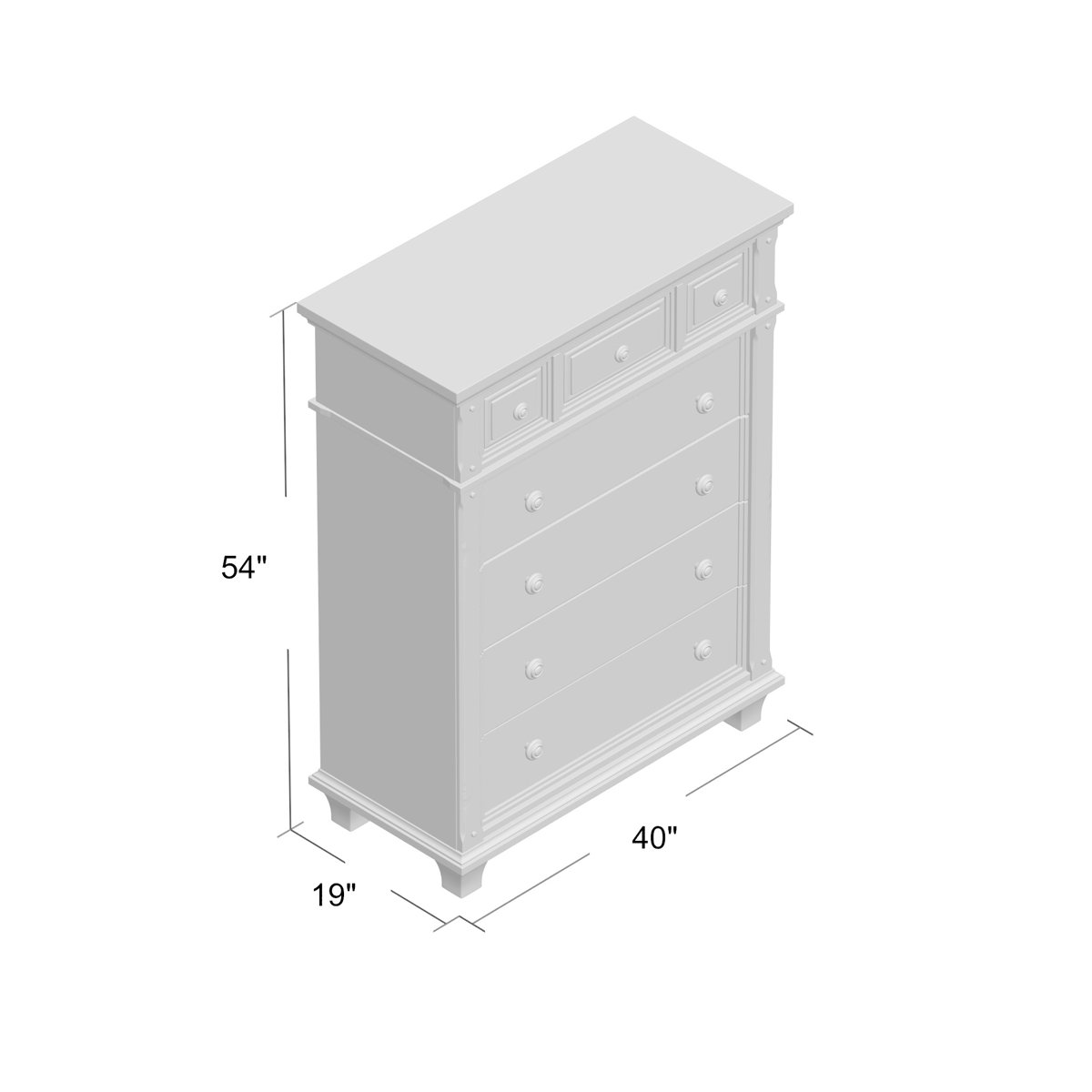 Sand & Stable Stratton 5 Drawer 40'' W Chest & Reviews | Wayfair