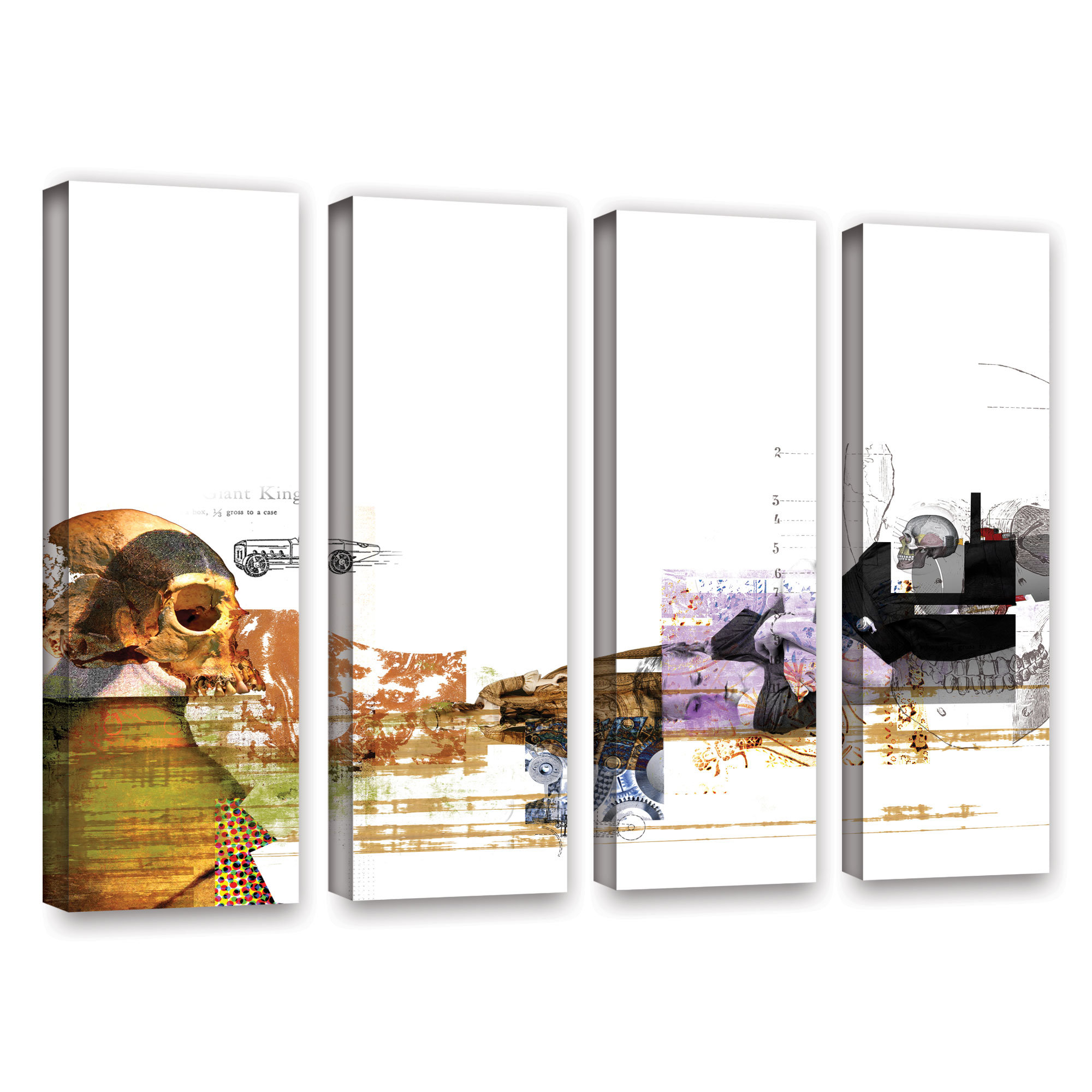 Wrought Studio Stages - 4 Piece Graphic Art on Canvas | Wayfair