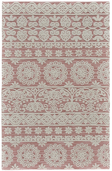 Gustin Hand-Tufted Wool Dusty/Pink Area Rug | Joss & Main