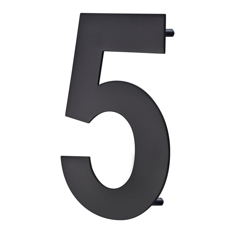 ARC 8" H Stainless Steel Floating Mount House Number, Matt Black ...