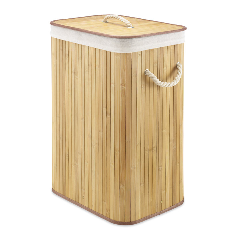 Rebrilliant Bamboo Rectangular Laundry Hamper & Reviews | Wayfair