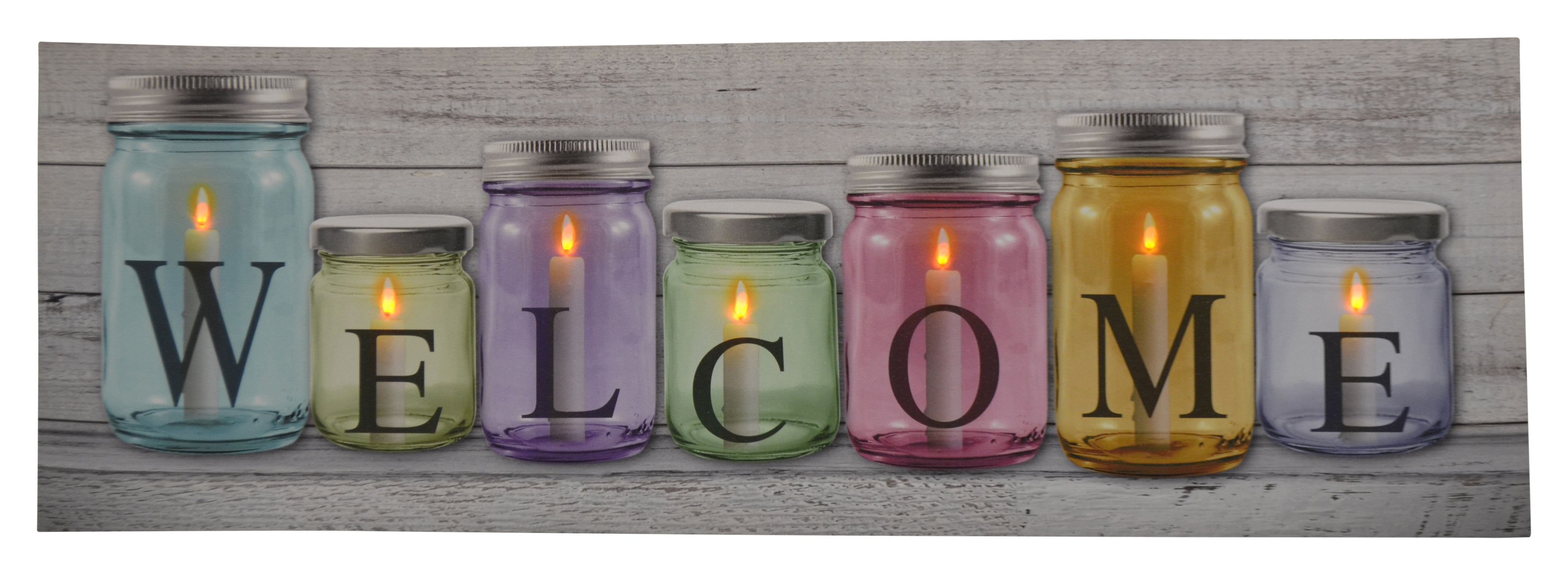 Three Star Welcome LED Enhanced Canvas Print | Wayfair