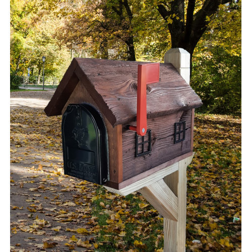 Amish Mailbox, Rustic Design, Handmade Barn Style | Wayfair