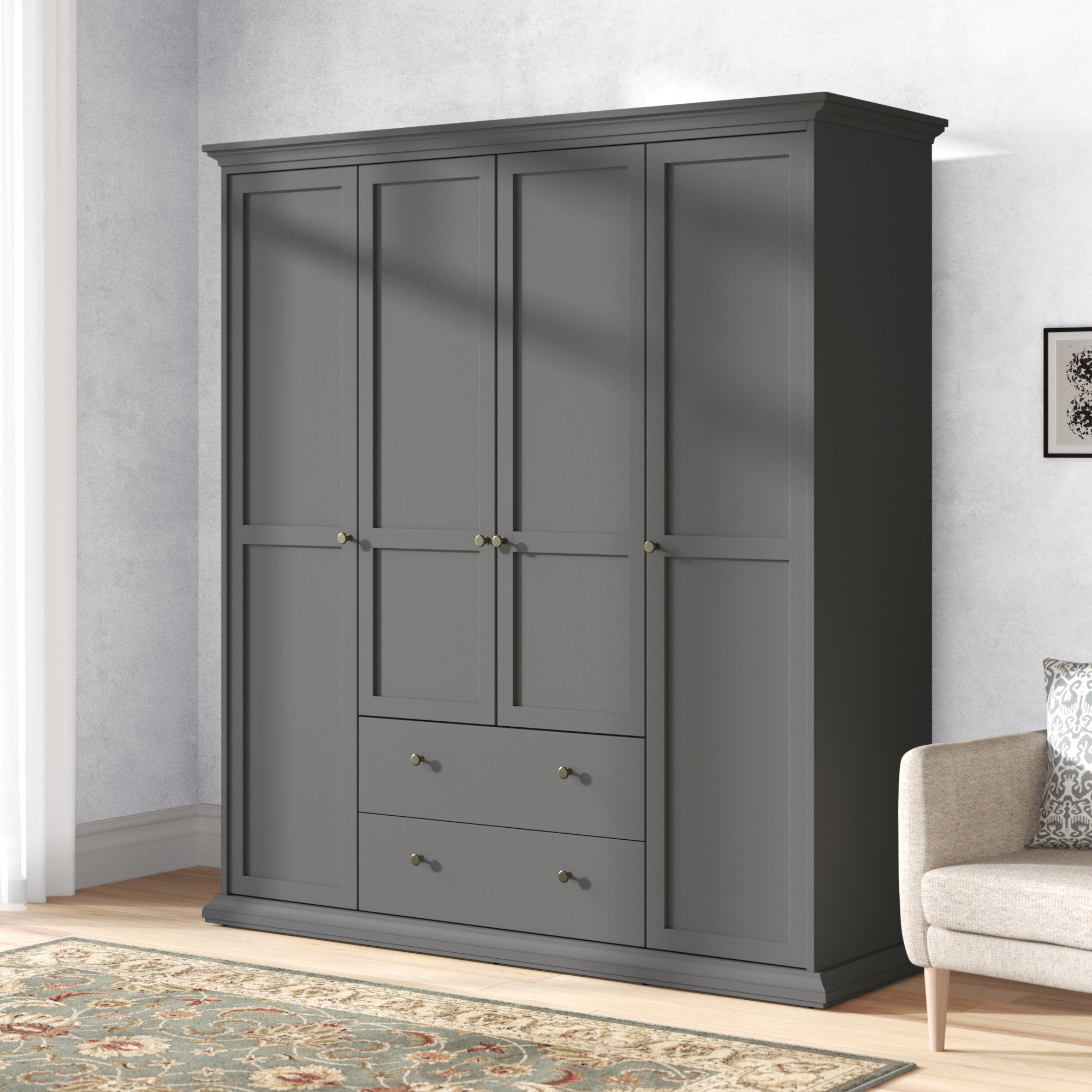 Fernleaf Helena 4 Door Manufactured Wood Wardrobe | Wayfair.co.uk
