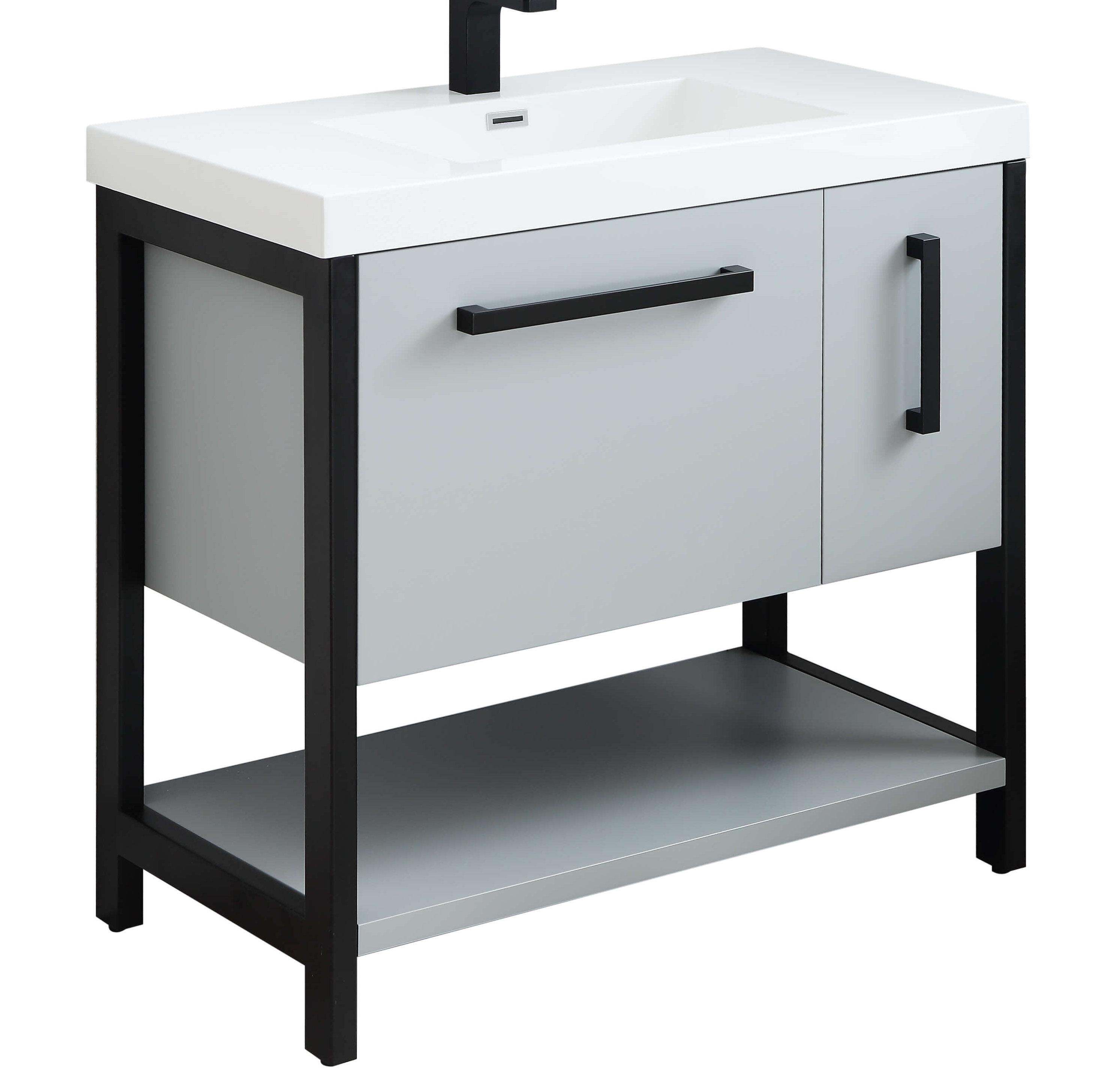 Orren Ellis Herakleitos Waterproof Ergonomic 36" Single Bathroom Vanity ...