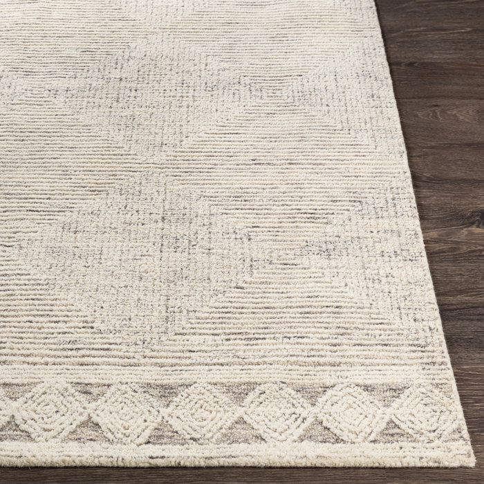 Foundry Select Eilish Handmade Wool Cream/Taupe/Black Rug & Reviews ...