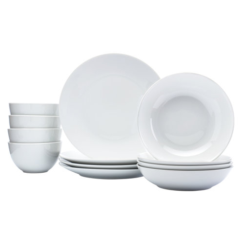 Latitude Run® Denmark Porcelain China Dinnerware Set - Service for 4 ...