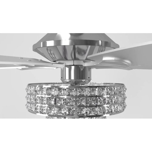 Etta Avenue™ 52'' Rafferty 5 - Blade Crystal Ceiling Fan with Remote ...